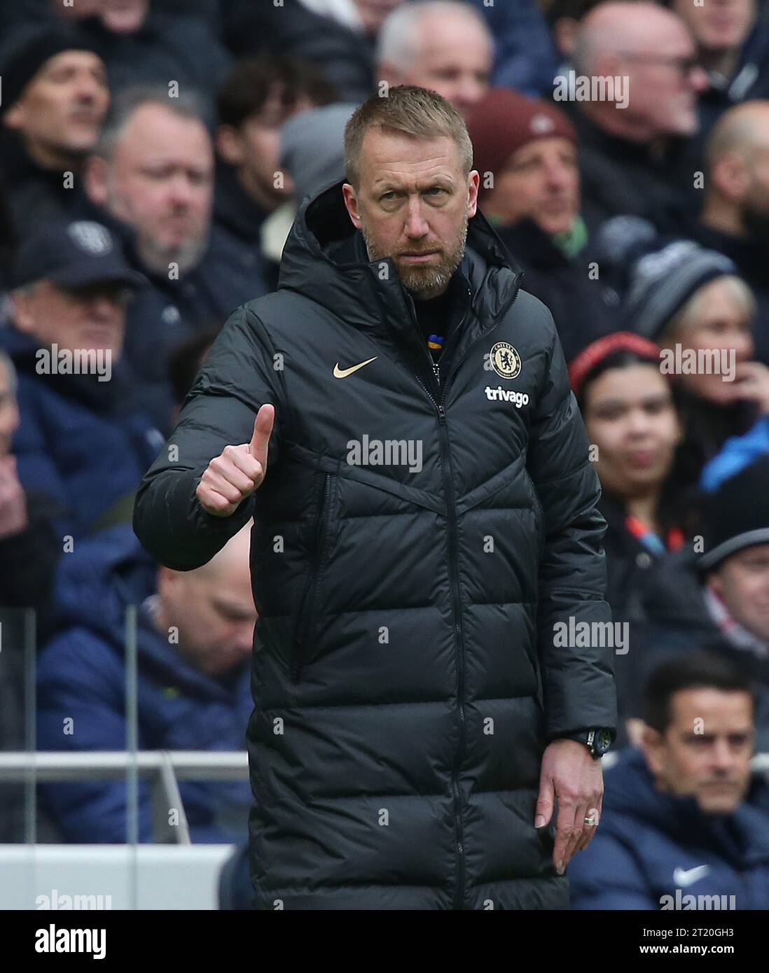 Graham Potter Manager of Chelsea gives the thumbs up. - Tottenham ...