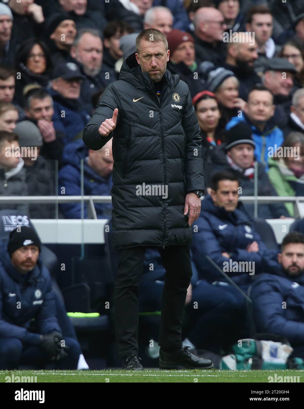 Graham Potter Manager of Chelsea gives the thumbs up. - Tottenham ...