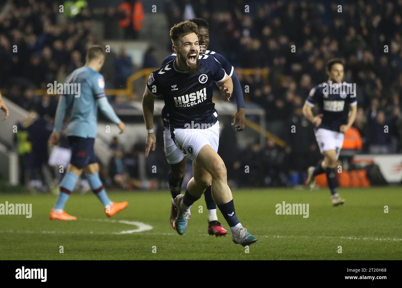 GOAL 1-1, Tom Bradshaw of Millwall goal celebration - Millwall v ...