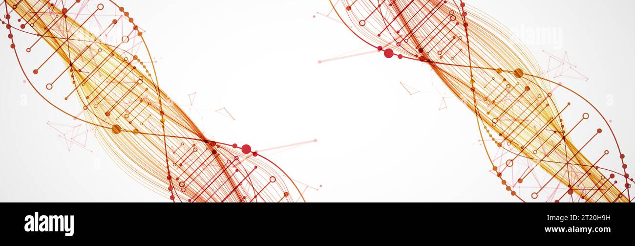 Science template, abstract background with a DNA molecules. Vector ...