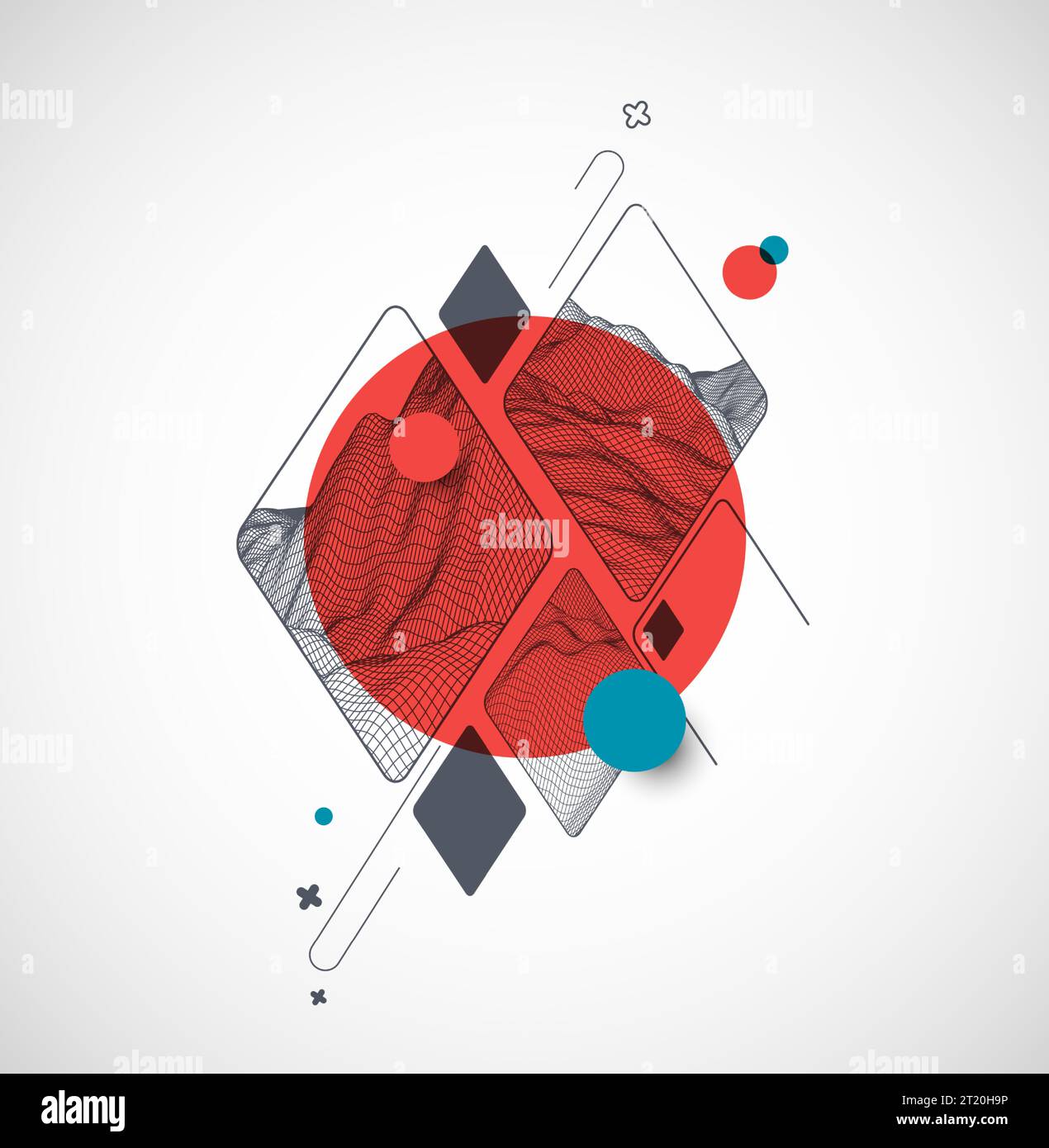 Modern science or technology abstract background. Wireframe spot ...