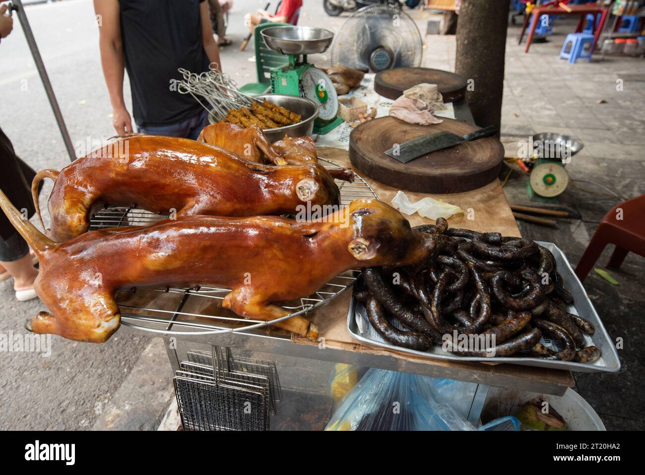 Dog meat vendor, Hanoi, Vietnam Stock Photo - Alamy