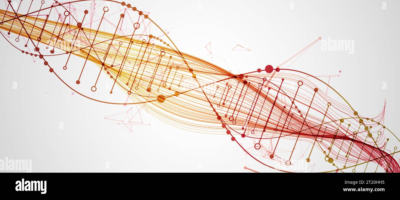Science template, abstract background with a DNA molecules. Vector ...