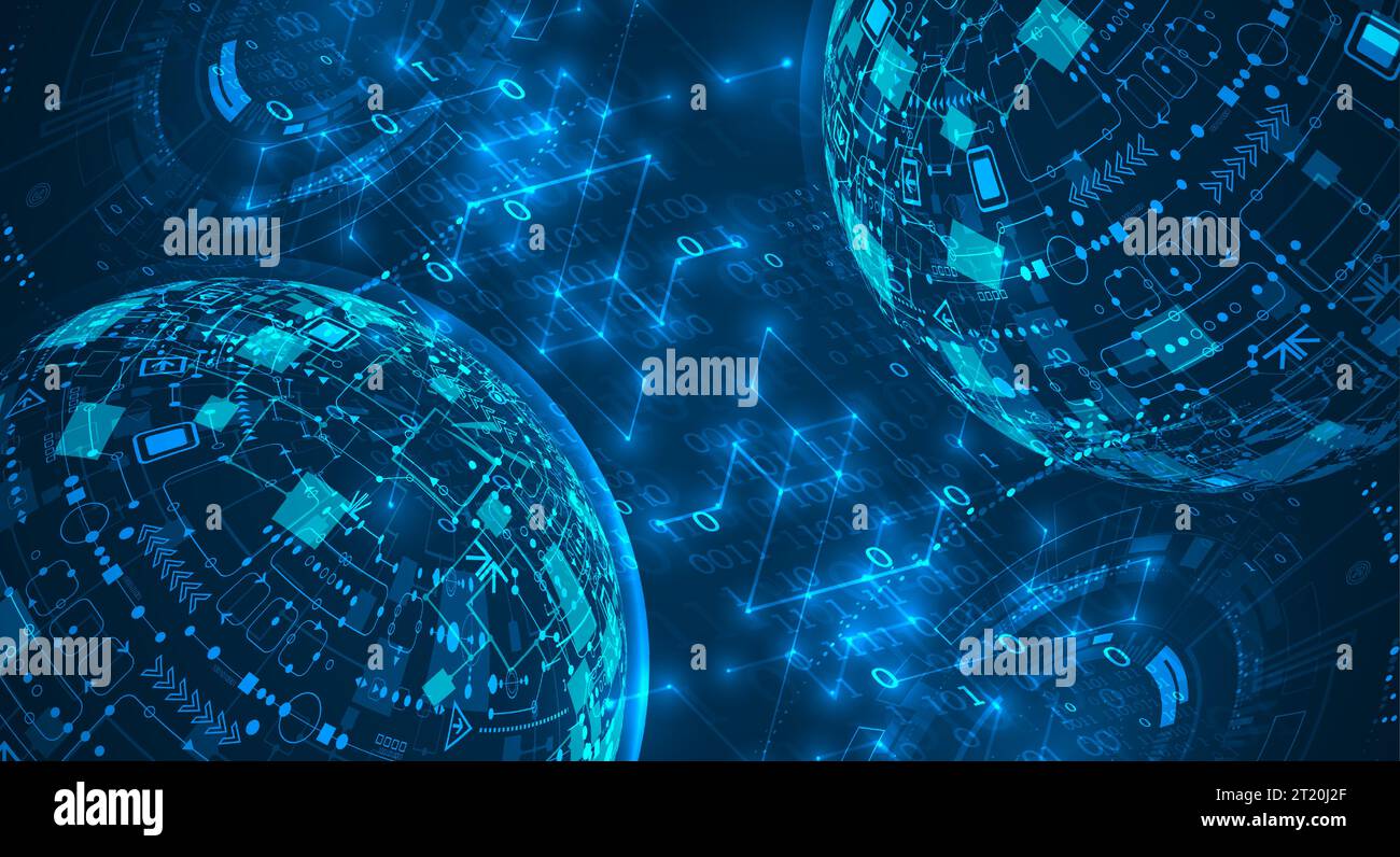 Sphere theme vector illustration. Digital technology isometric ...