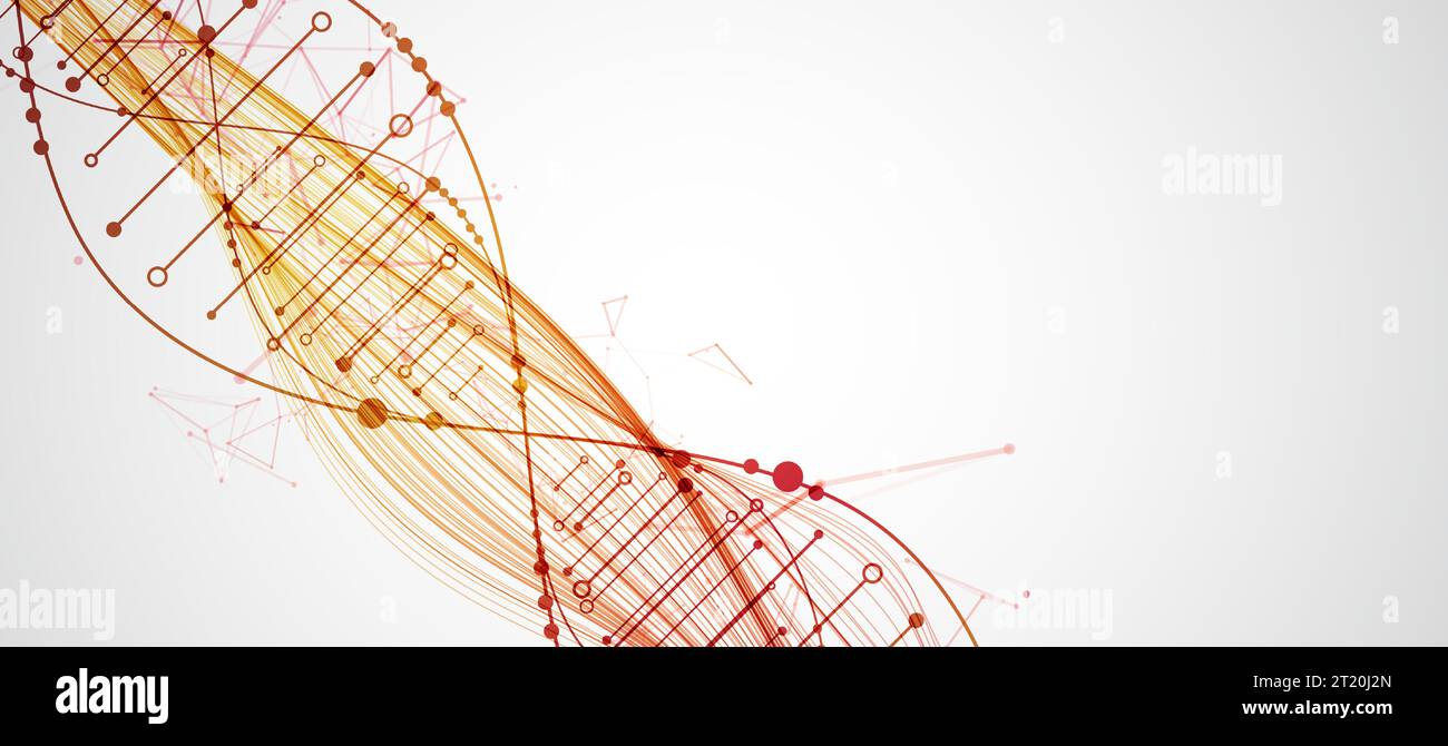 Science template, abstract background with a DNA molecules. Vector ...