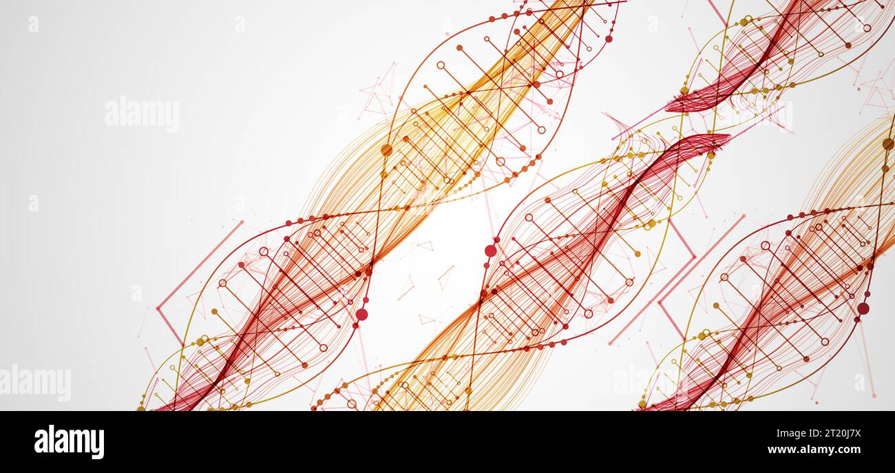 Science template, abstract background with a DNA molecules. Vector ...