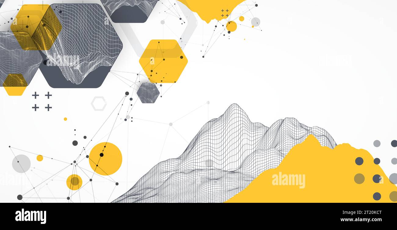 Modern science technology abstract background using hexagonal shapes ...