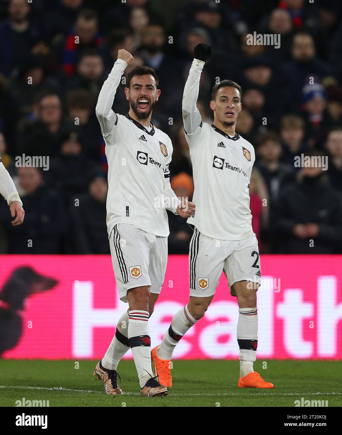 GOAL 1-0, Bruno Fernandes of Manchester United goal celebration ...
