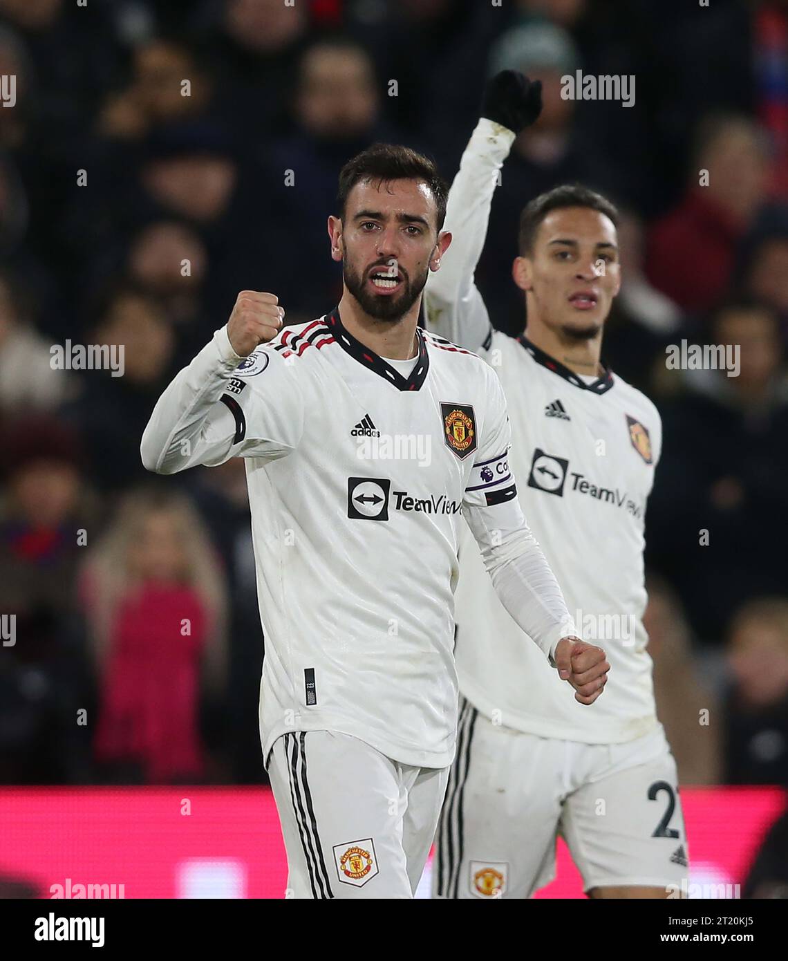 GOAL 1-0, Bruno Fernandes of Manchester United goal celebration ...