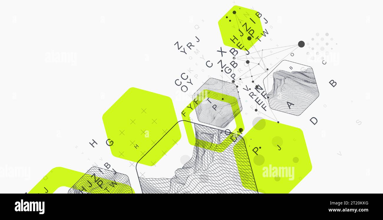 Modern science or technology abstract background using hexagonal shapes ...