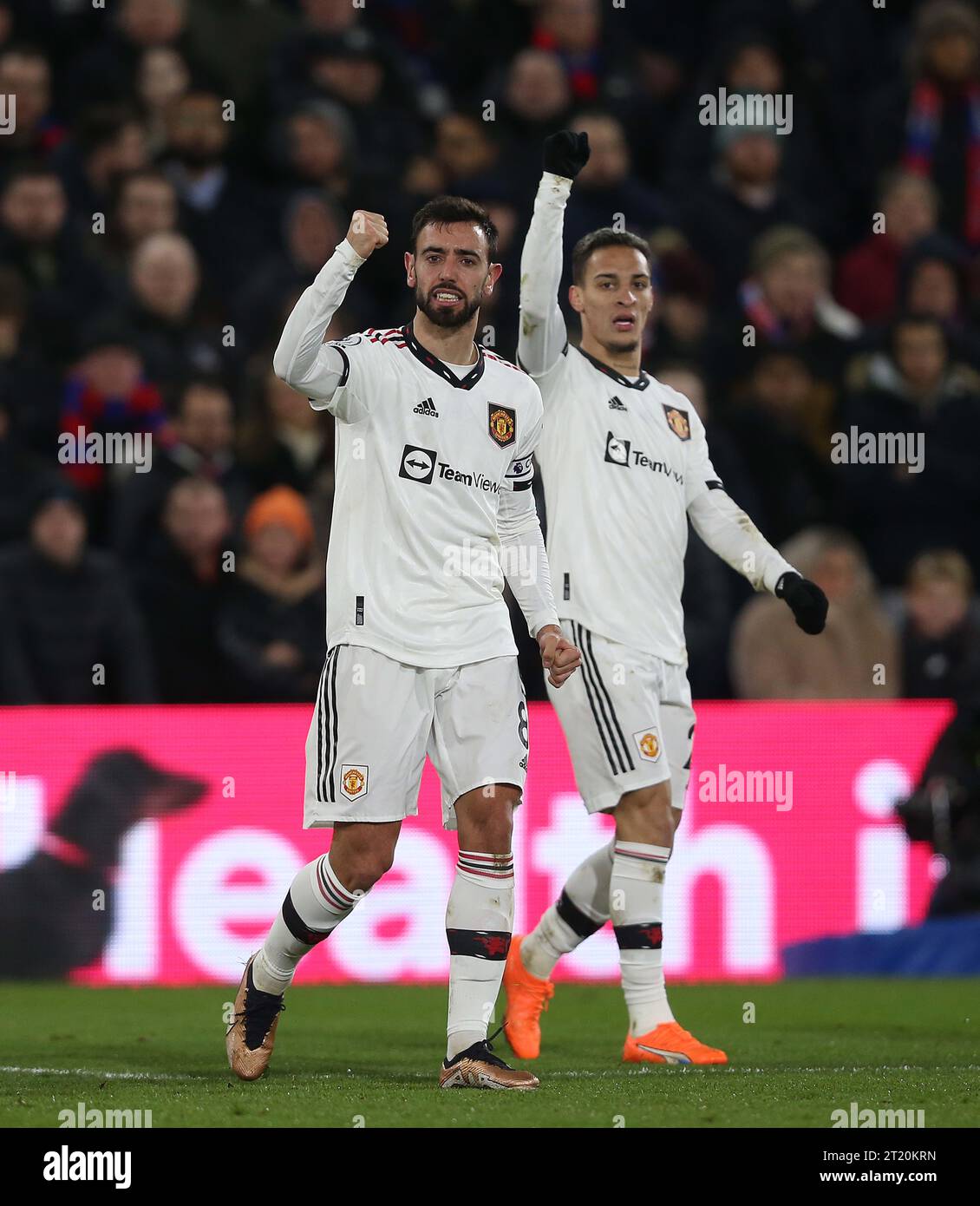 GOAL 1-0, Bruno Fernandes of Manchester United goal celebration ...