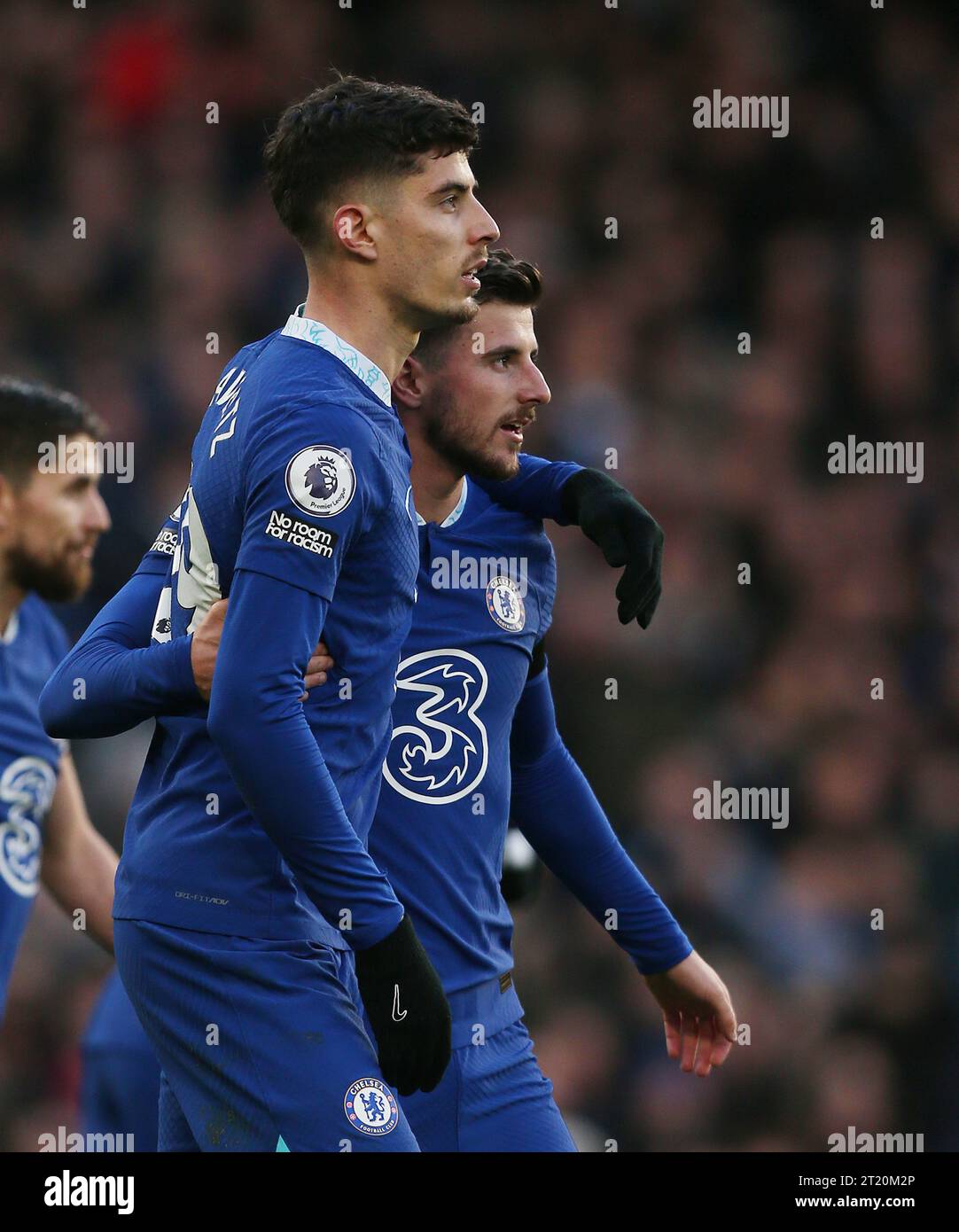 GOAL 1-0, Kai Havertz of Chelsea goal celebration with Mason Mount of ...