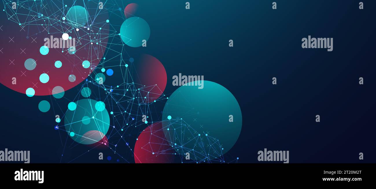 Abstract polygonal vector background with connecting dots and lines ...