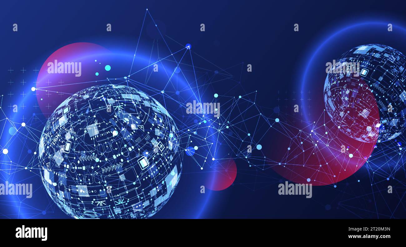 Abstract technology sphere background. Global network concept Stock Vector Image & Art - Alamy