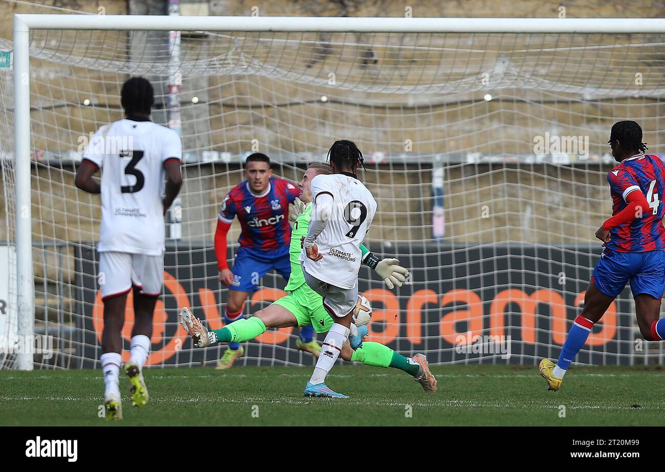 Joe Whitworth of Crystal Palace U21 makes a save. - Crystal Palace U21 ...