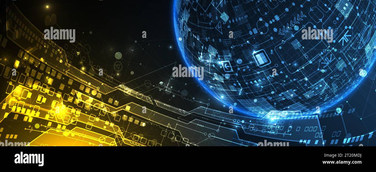 Sphere theme vector illustration. Digital technology background Stock ...