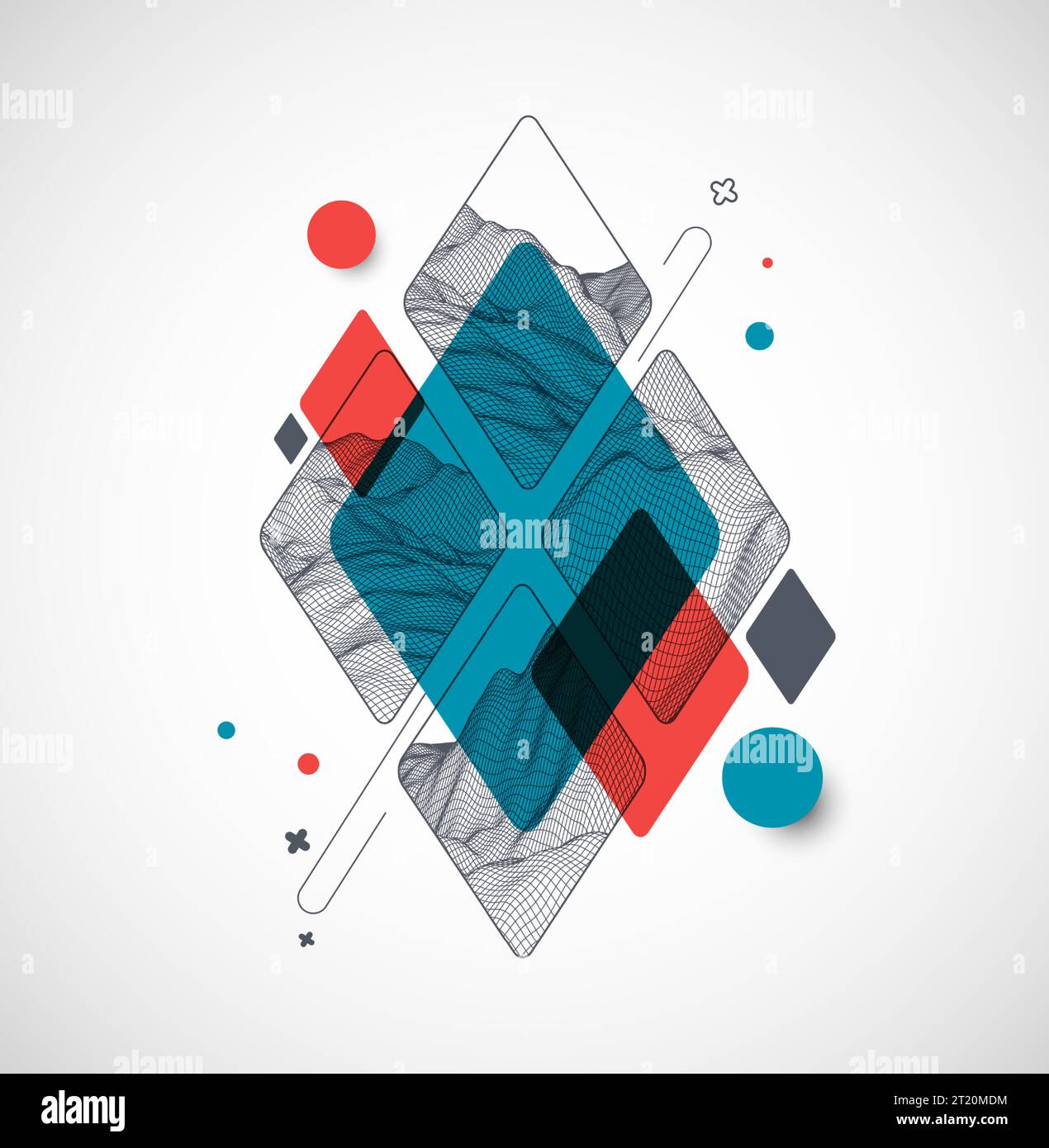 Modern science or technology abstract background. Wireframe spot ...