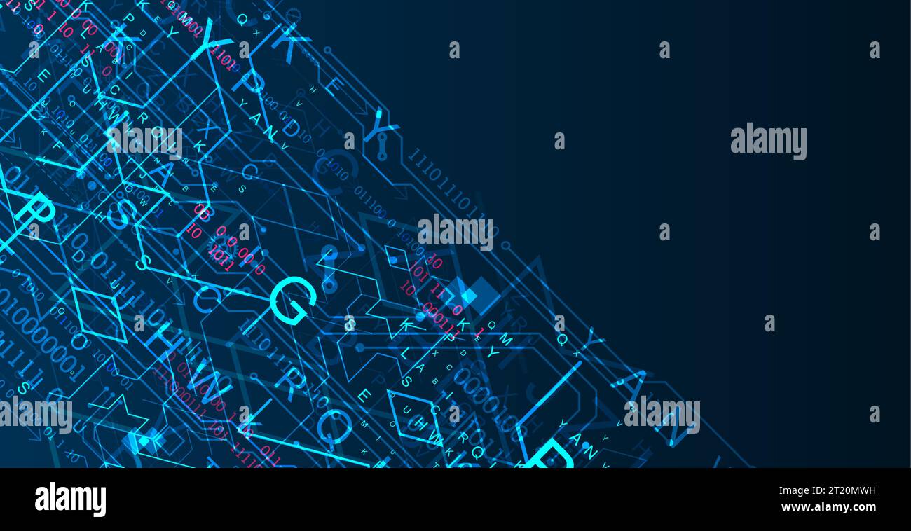 Vector illustration, Hi-tech digital technology and engineering theme ...