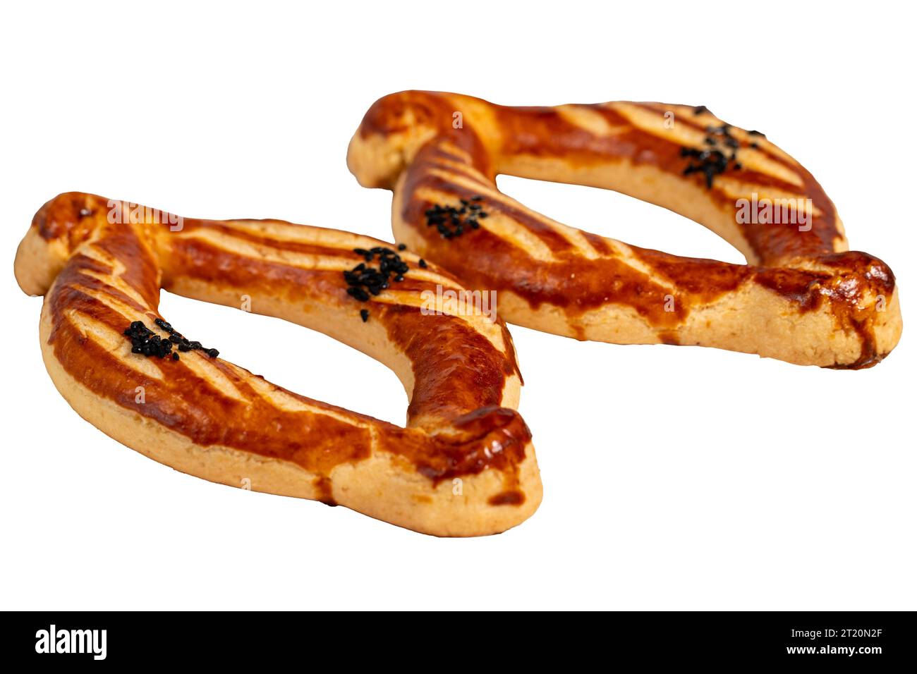 Turkish catal cookies. traditional flavors. Pastry Catal isolated on ...