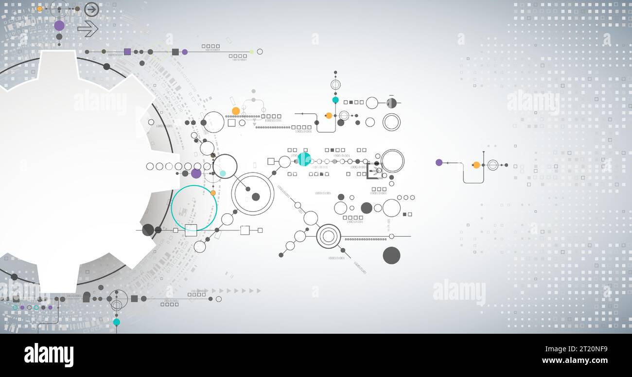 Abstract color digital communication technology background. Vector ...