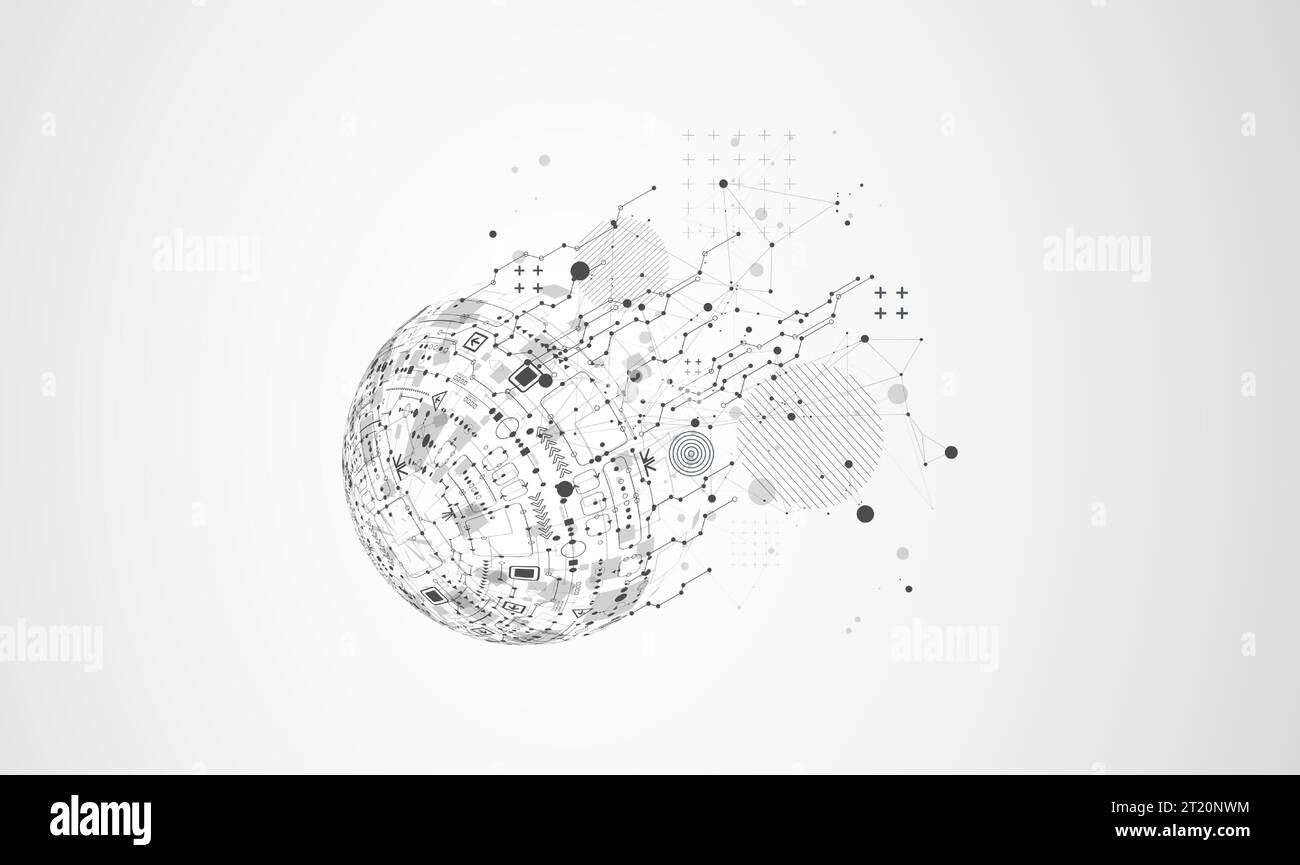 Abstract technology sphere background. Global network consept Stock ...