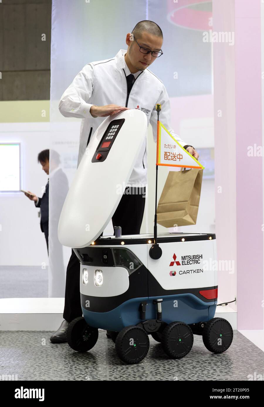 Chiba, Japan. 16th Oct, 2023. Japan's Mitsubishi Electric displays an ...