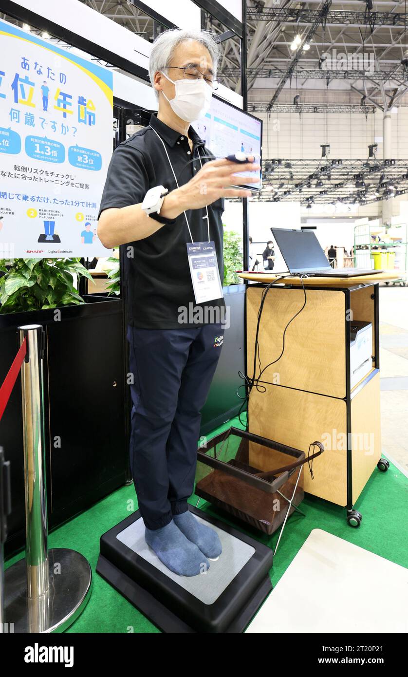 Chiba, Japan. 16th Oct, 2023. Japan's electronics giant Sharp displays ...