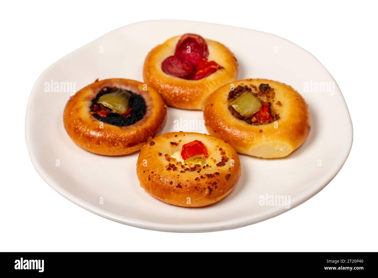 Close up mini pizza Cut Out Stock Images & Pictures - Alamy