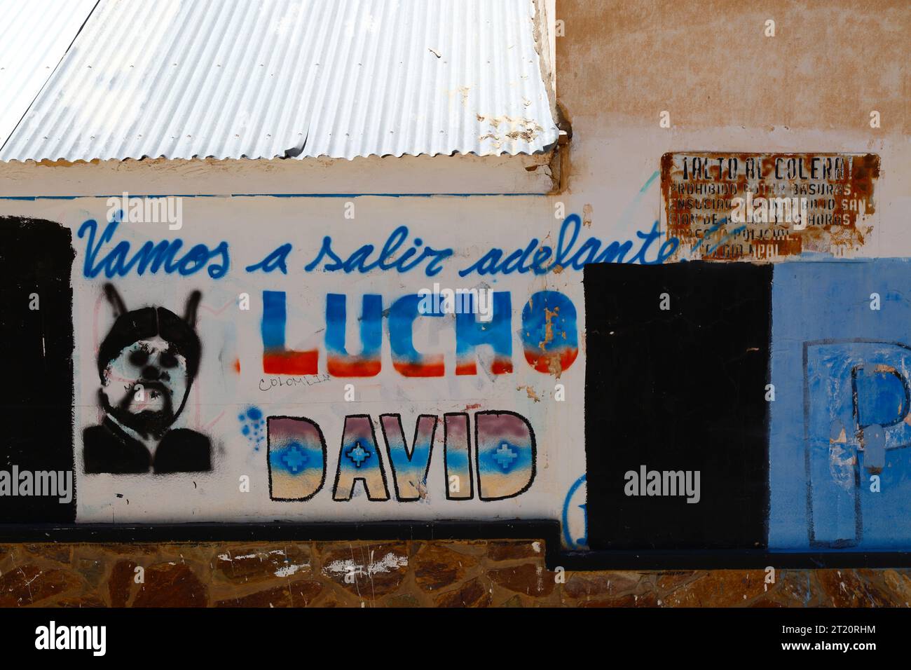 Villazon, Bolivia. 11th October 2023. Political slogans which ...