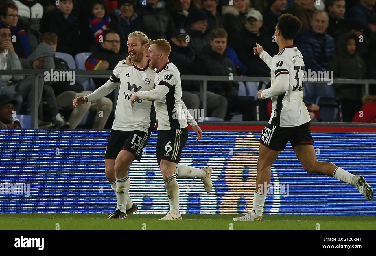 GOAL 2-0, Tim Ream of Fulham goal celebration. - Crystal Palace v ...