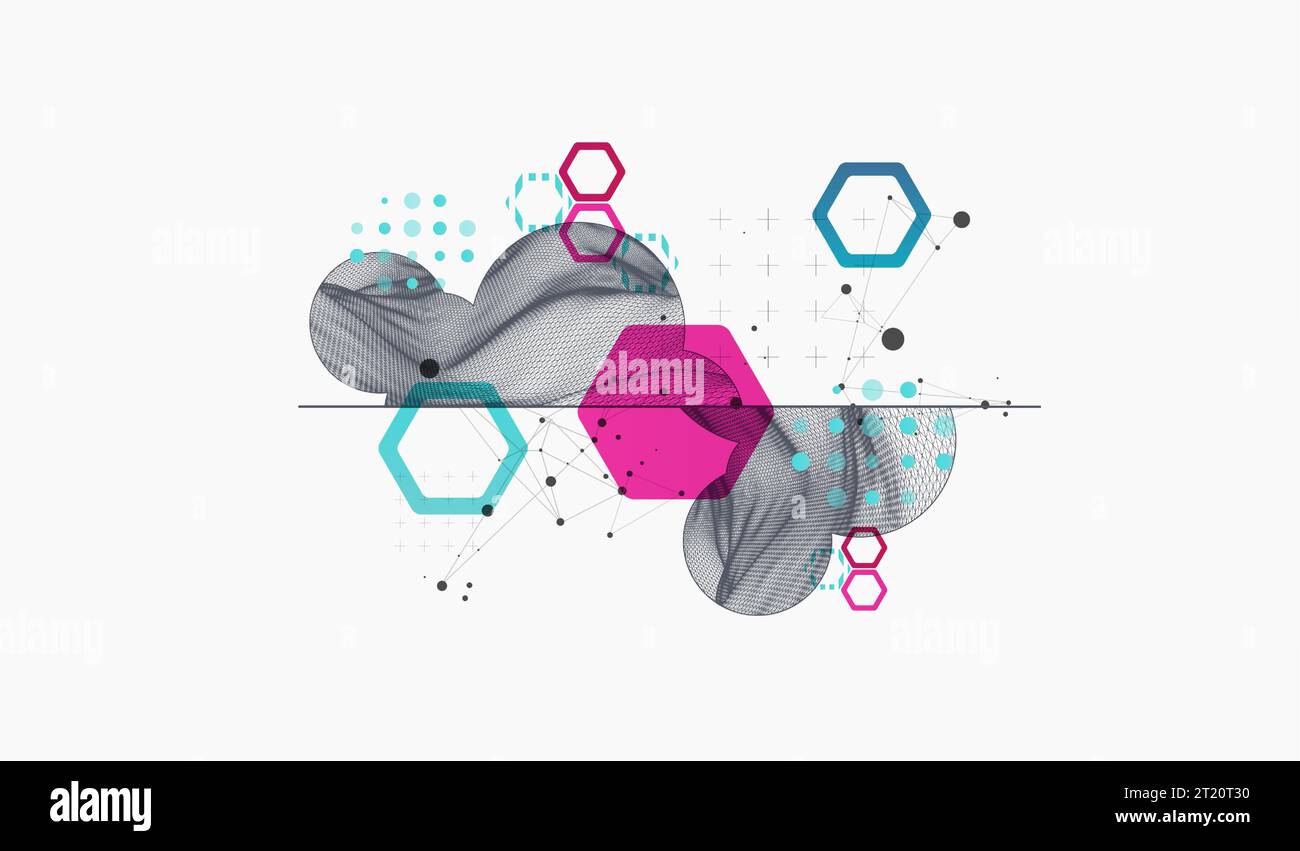 Modern science technology abstract background using hexagonal shapes ...