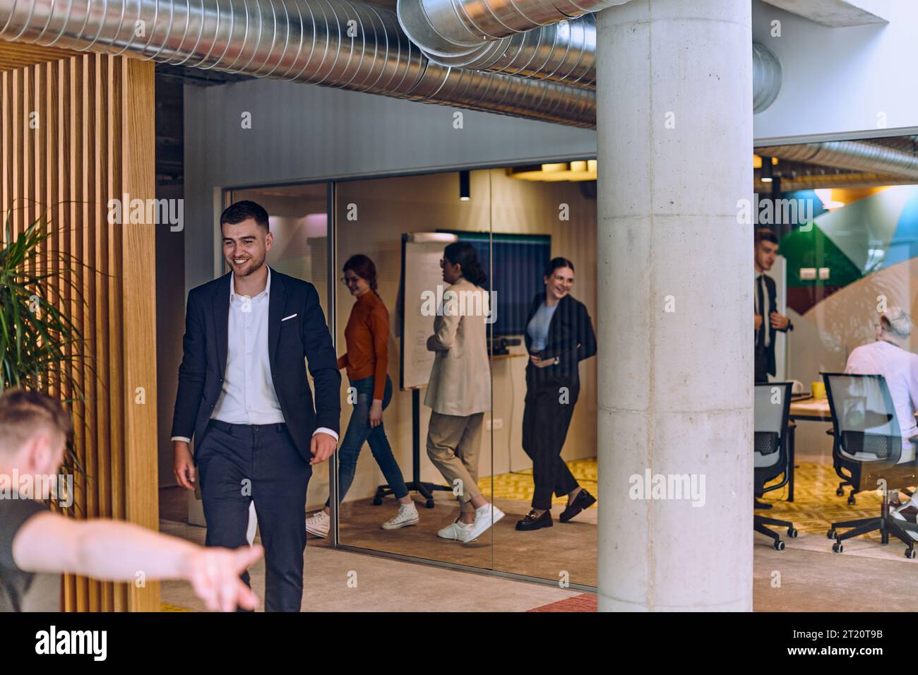Vibrant workspace exemplifying collaboration hi-res stock photography ...