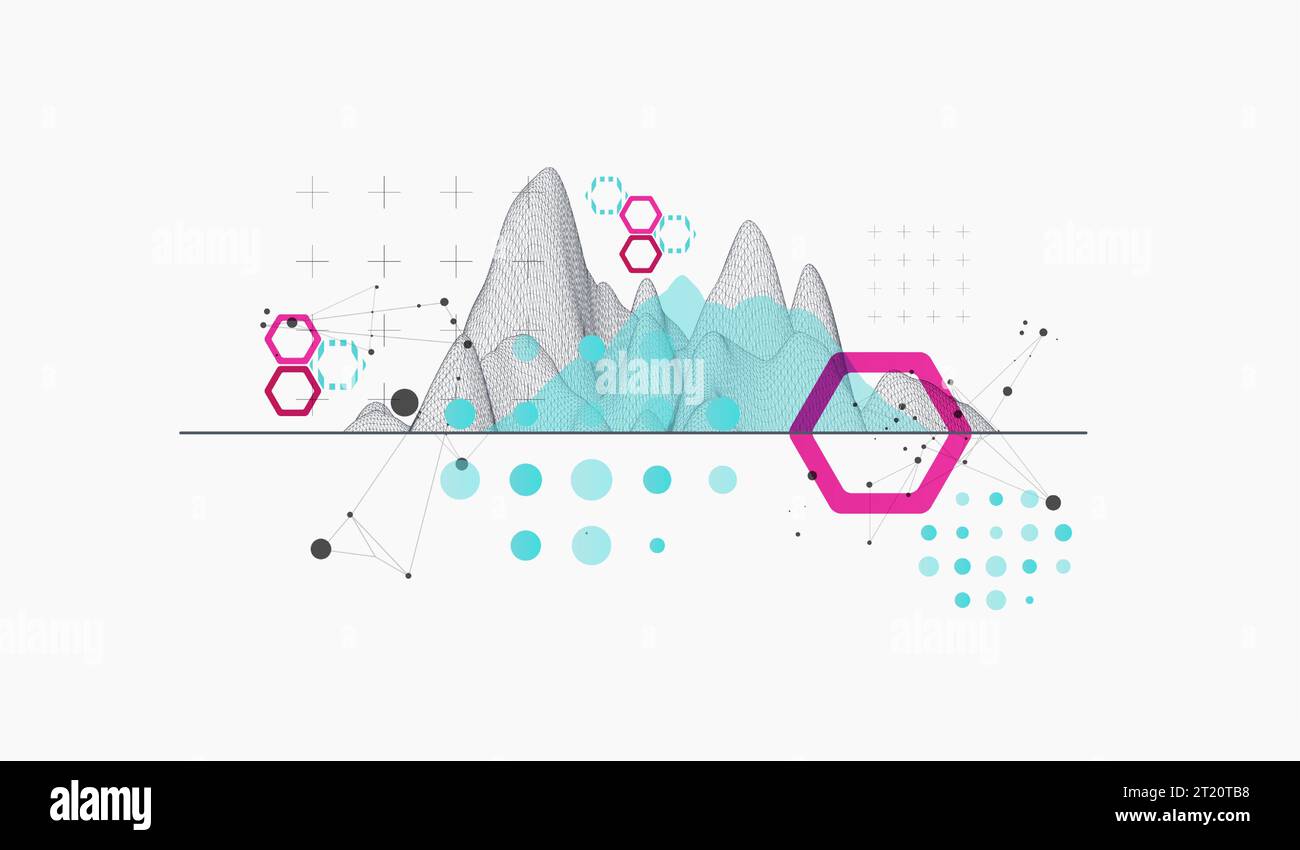 Modern science technology abstract background using hexagonal shapes ...