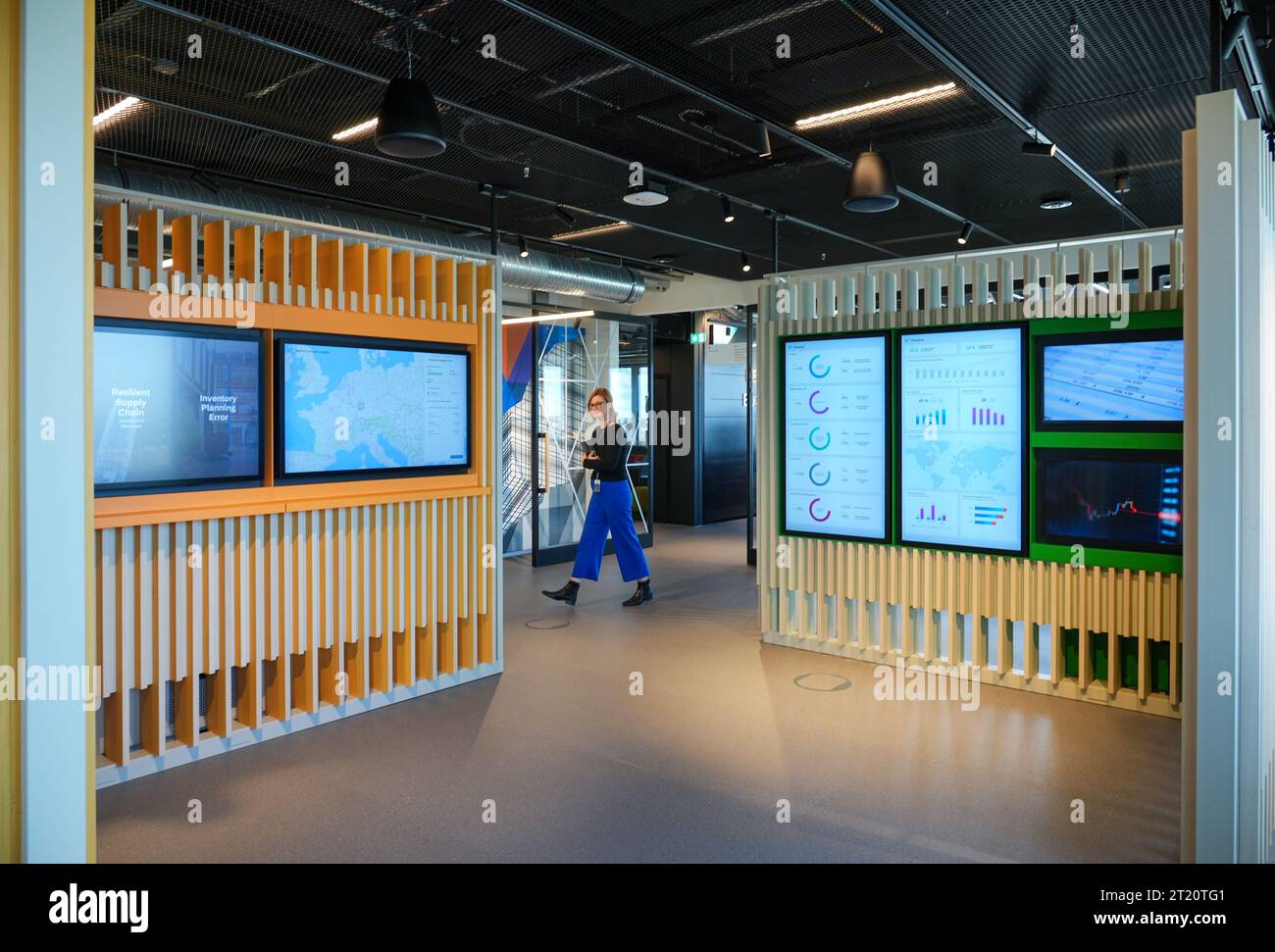 Berlin, Germany. 16th Oct, 2023. An employee walks through the Inspire ...