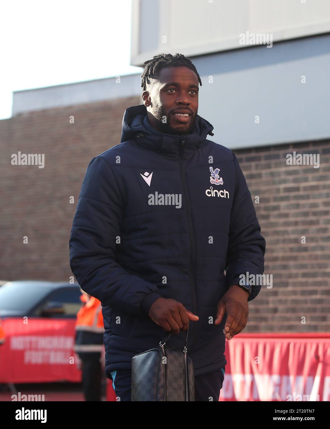 Jeffrey Schlupp of Crystal Palace arrives at The City Ground ...