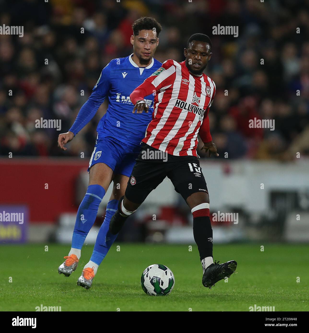 Frank Onyeka of Brentford. - Brentford v Gillingham, EFL Cup, English ...