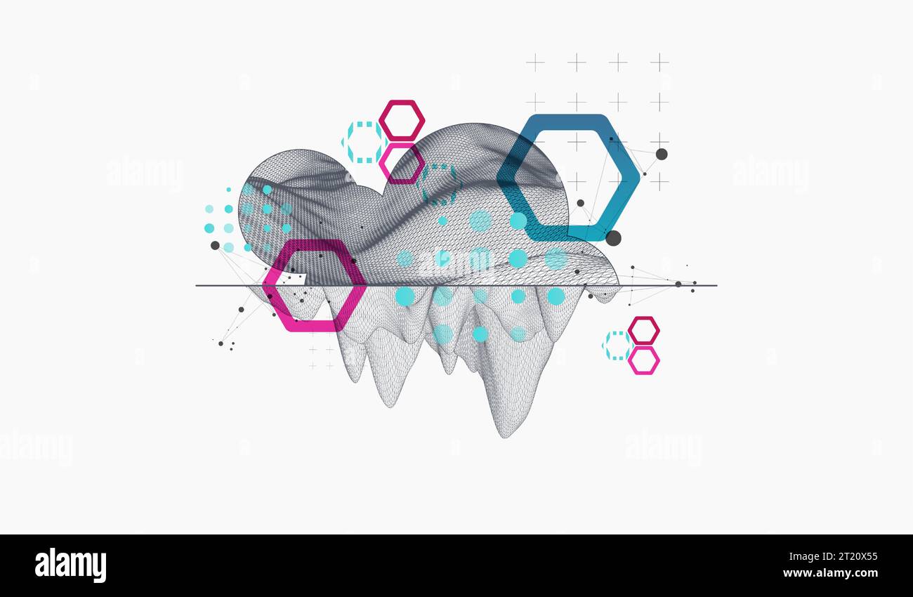 Modern science technology abstract background using hexagonal shapes ...