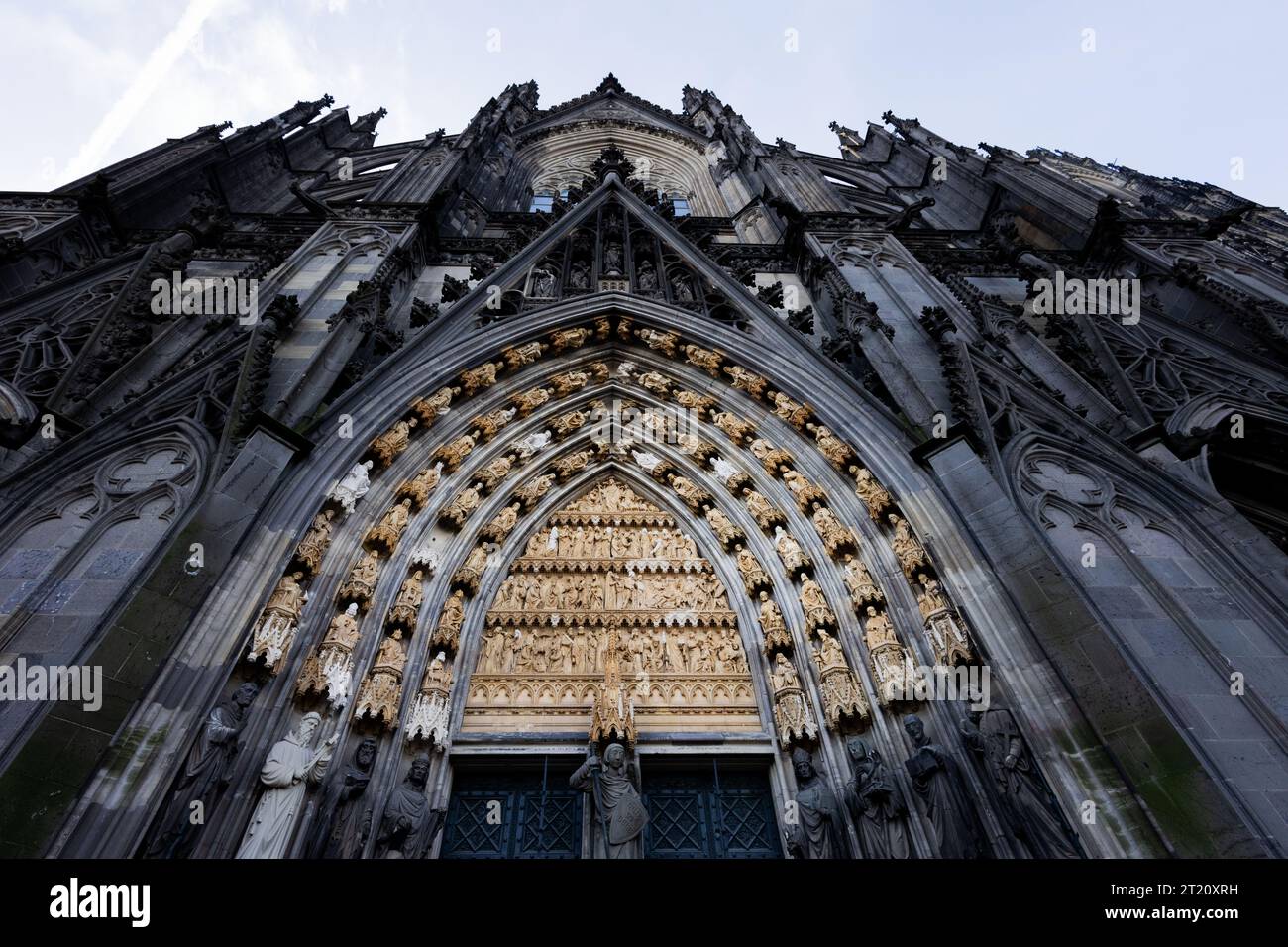 Cologne, Germany. 16th Oct, 2023. The archivolts and the tympanum from ...