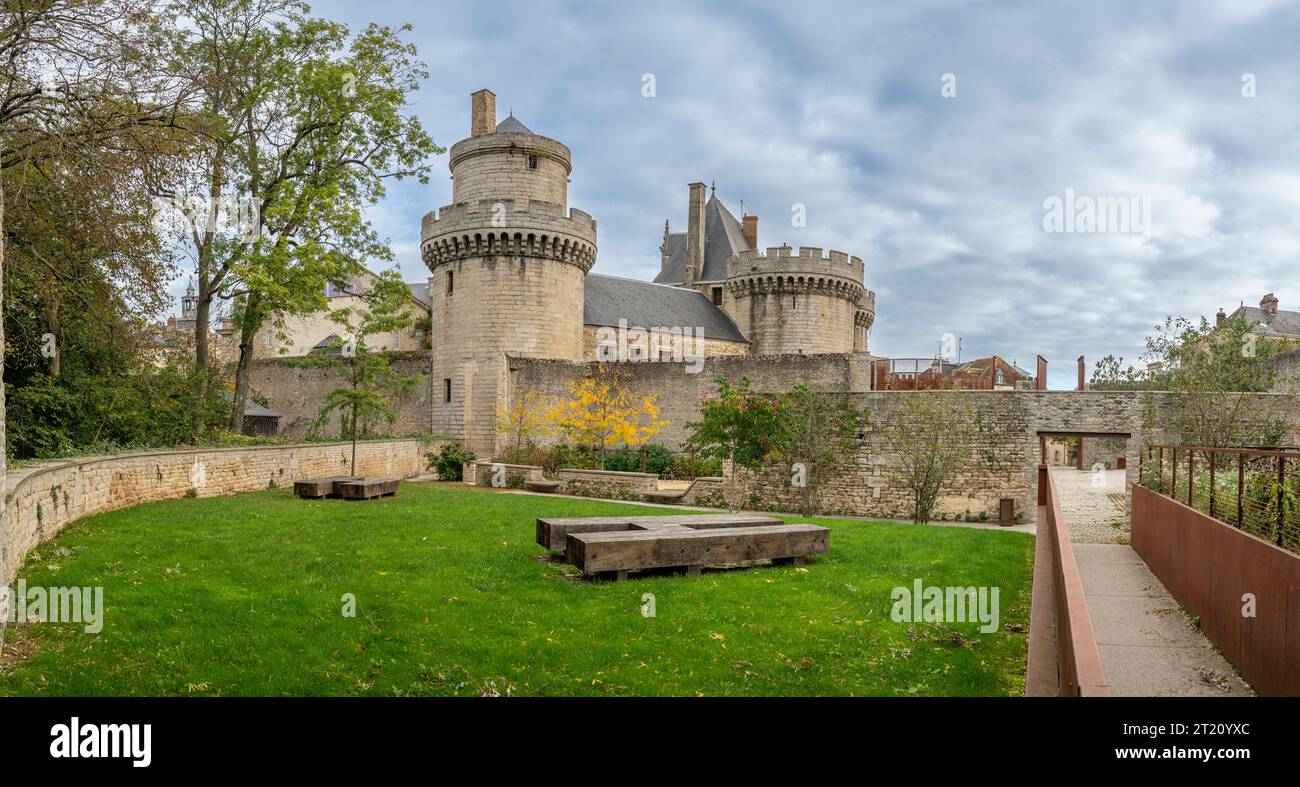 View of the ramparts and dungeons of the Castle of the Dukes of Alençon ...