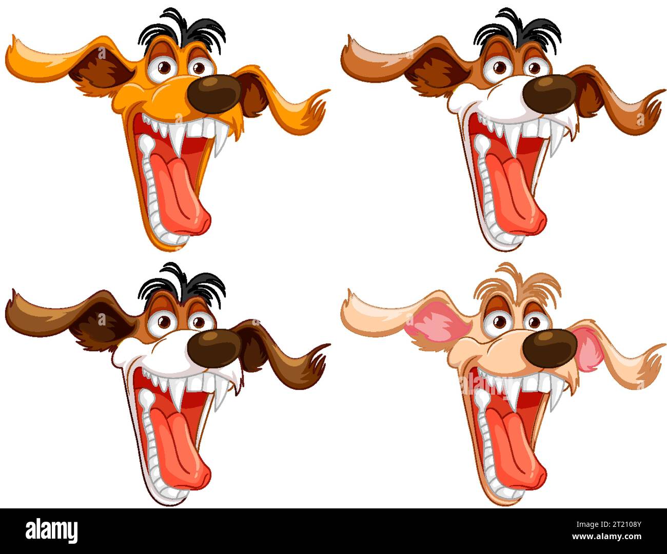 Heads and sharp teeth Stock Vector Images - Alamy