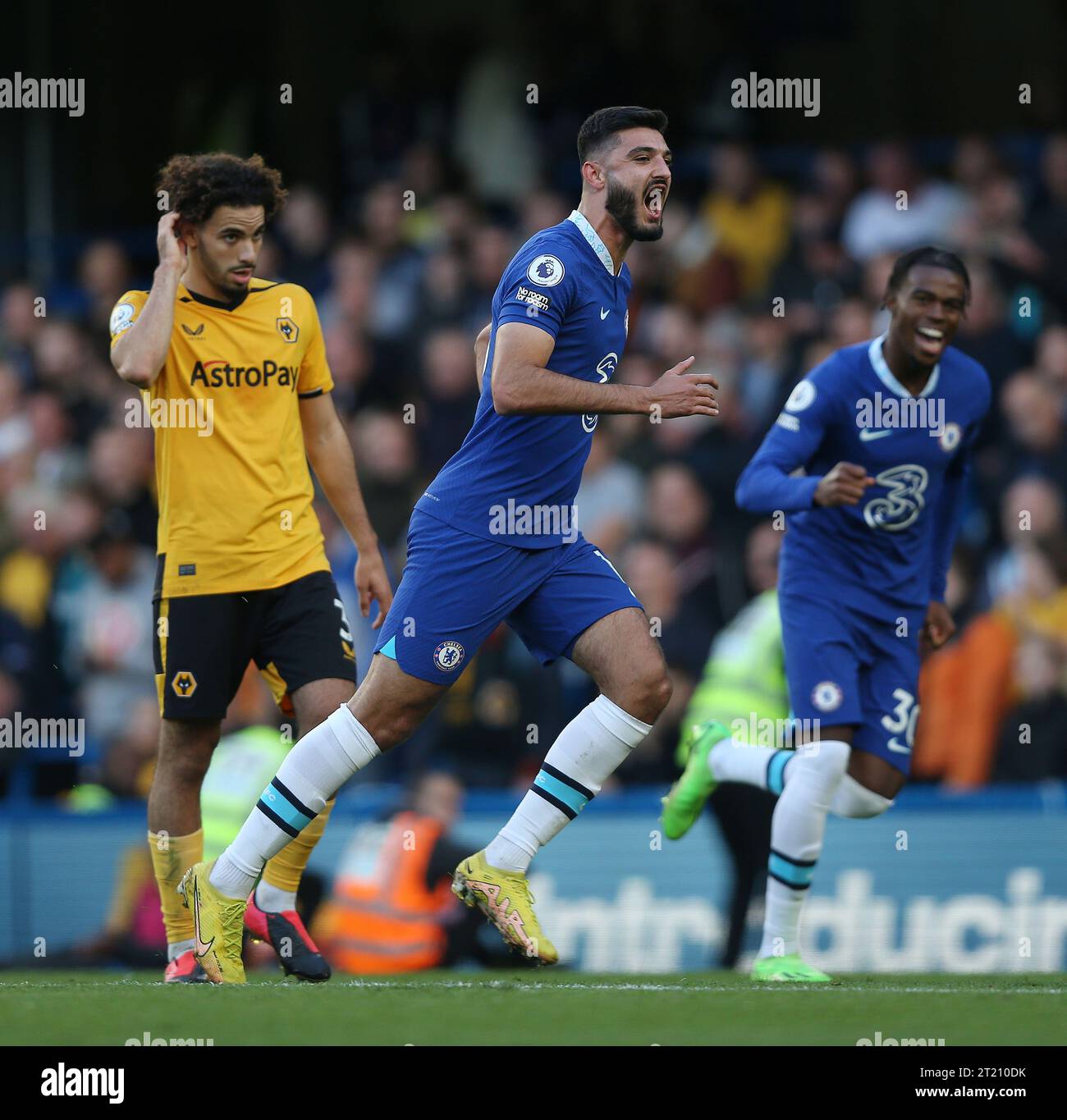 GOAL 3-0, Armando Broja of Chelsea goal celebration. - Chelsea v ...