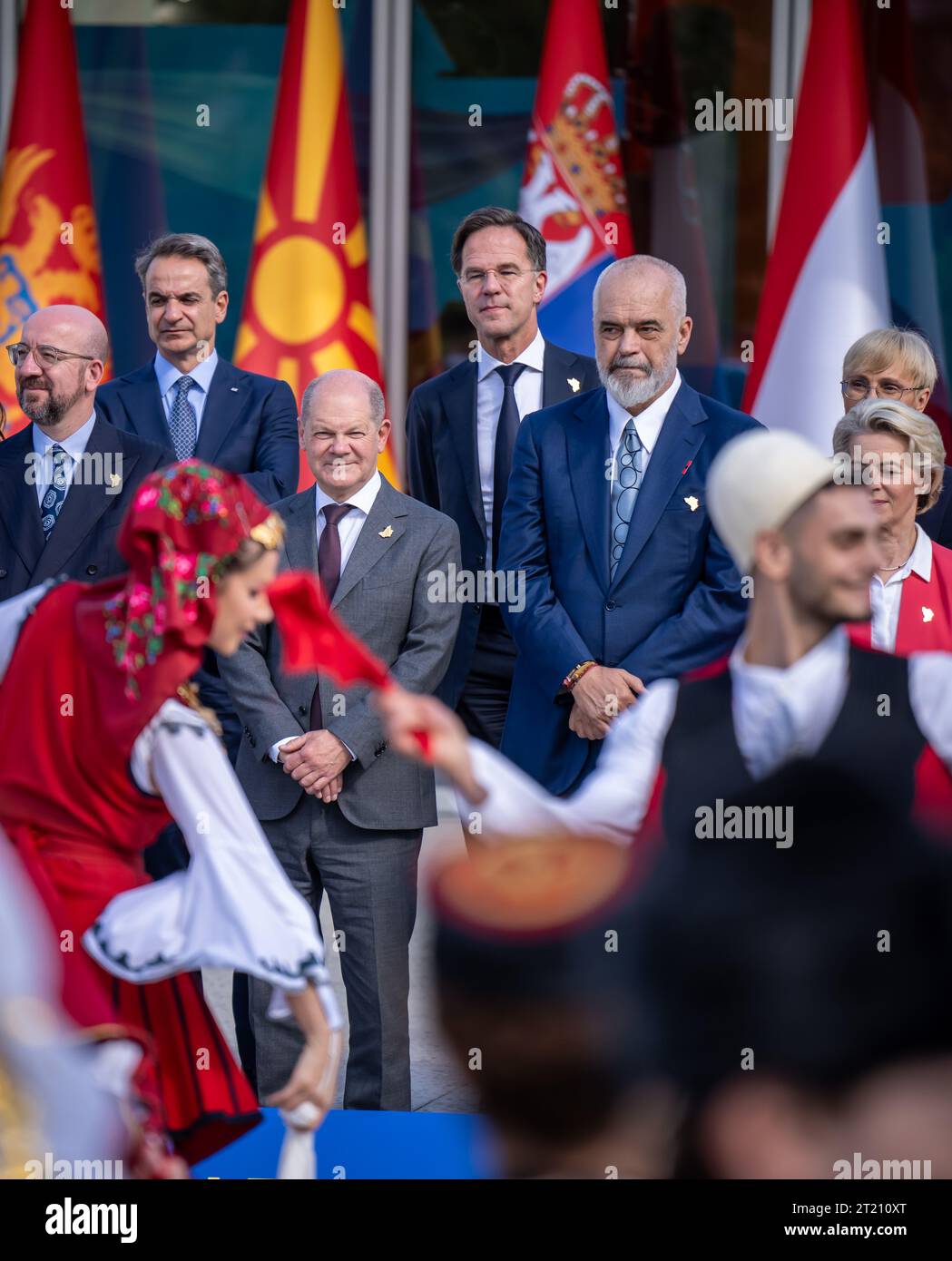 Tirana, Albania. 16th Oct, 2023. German Chancellor Olaf Scholz (SPD ...