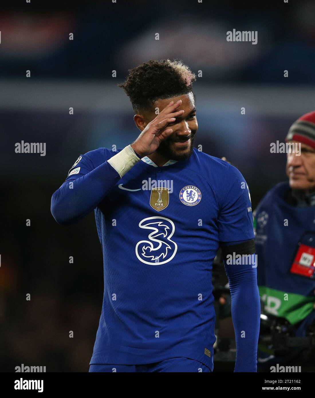 Reece James of Chelsea celebrates victory. - Chelsea v AC Milan, UEFA ...