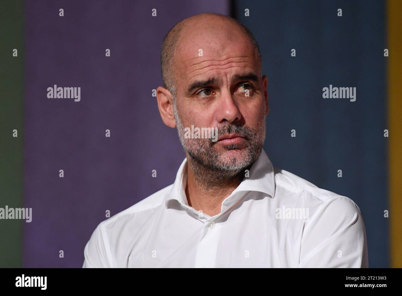 Josep Guardiola head coach of Manchester City during the conference ...