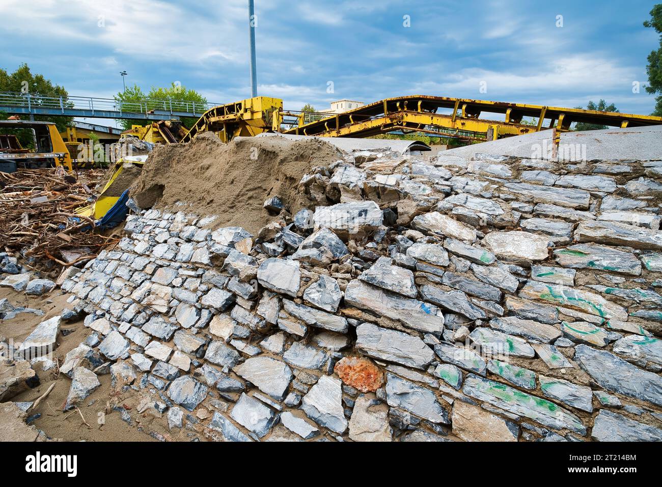 A railway station damaged by flood in Volos, Greece Stock Photo - Alamy