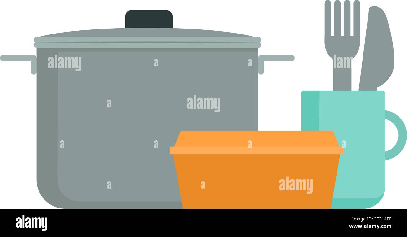 Camping cookware Stock Vector Images - Alamy
