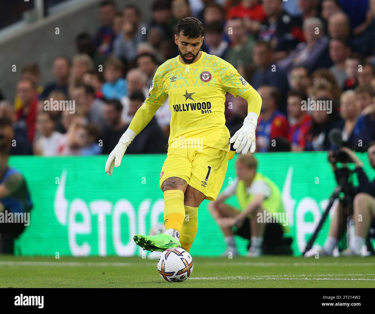 David Raya of Brentford. - Crystal Palace v Brentford, Premier League ...