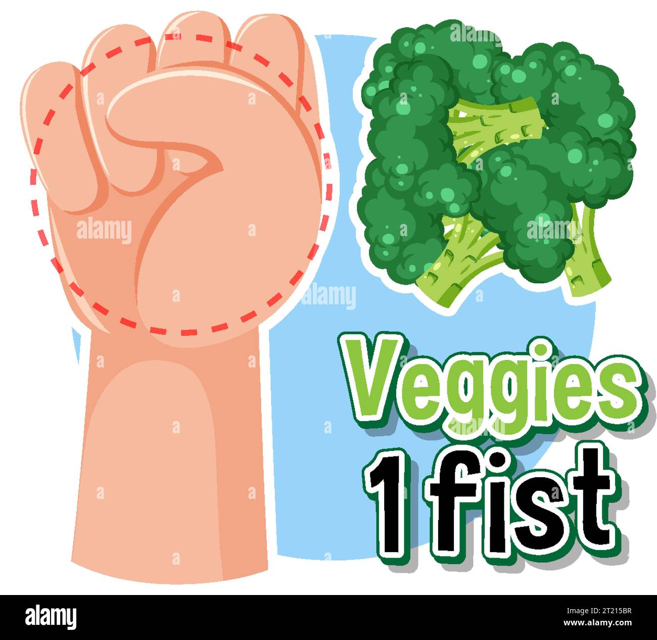 Hand portion size guide Stock Vector Images - Alamy