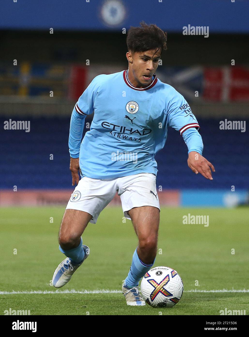 Juan Larios of Manchester City U21. - Chelsea U21 v Manchester City U21 ...