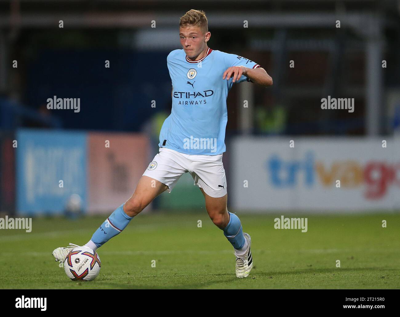 Kian Breckin of Manchester City U21. - Chelsea U21 v Manchester City ...